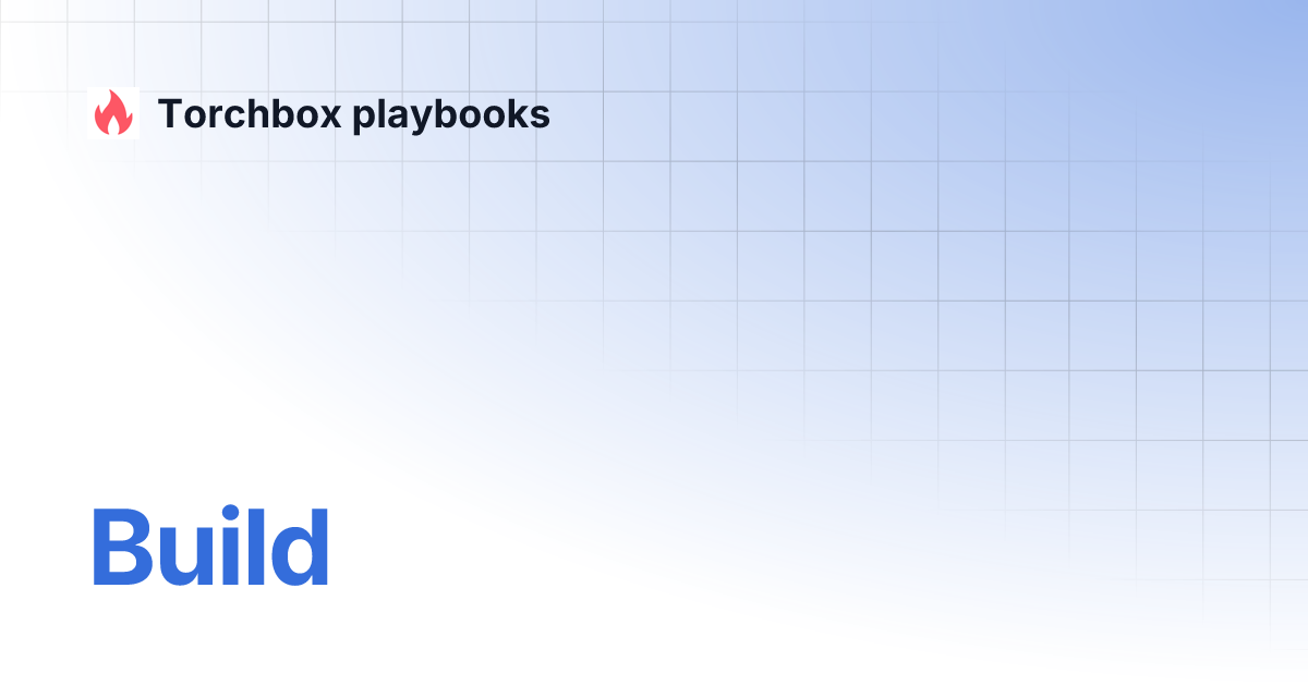 Build | Torchbox playbooks